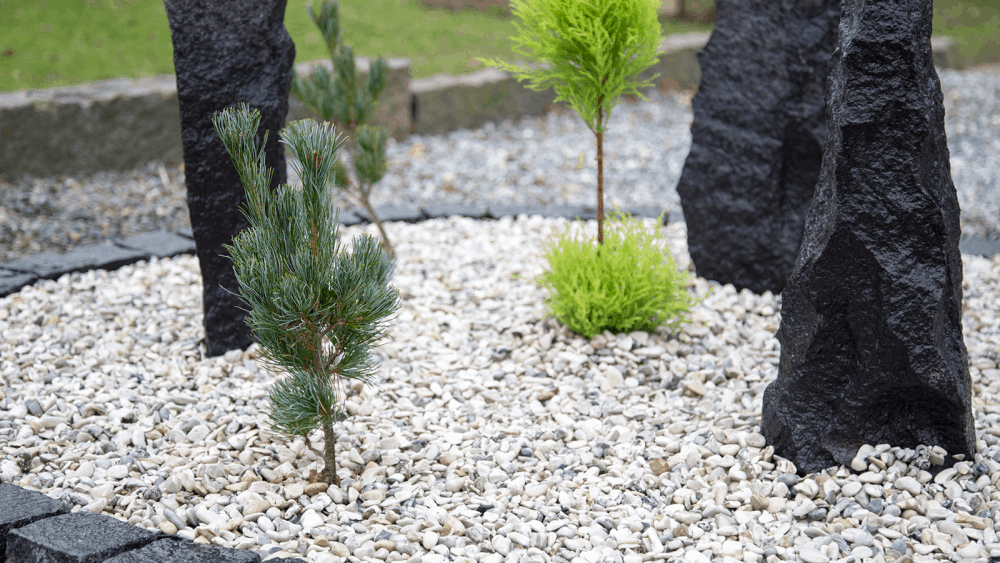 Hvide natursten til indkørslen og haven - Champost.dk